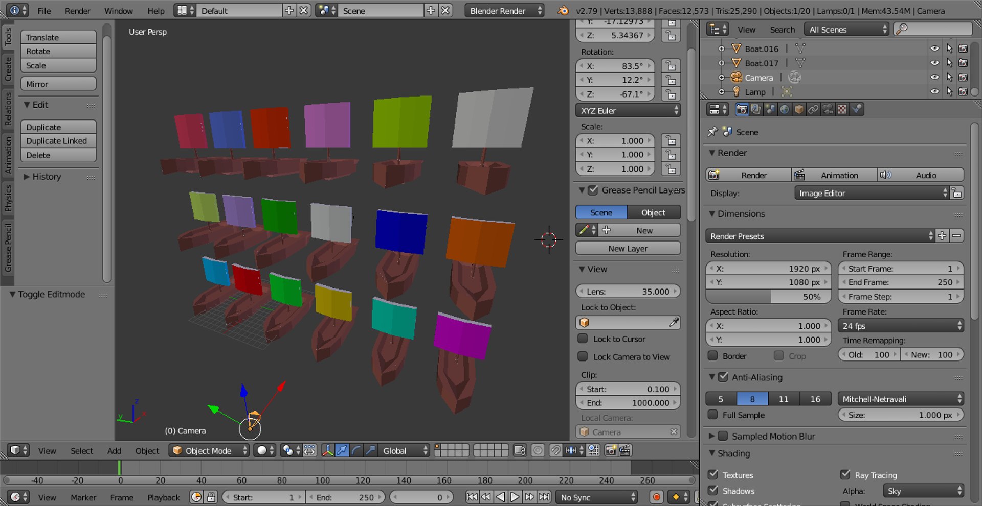 3D 18 boats animation sea model - TurboSquid 1243252