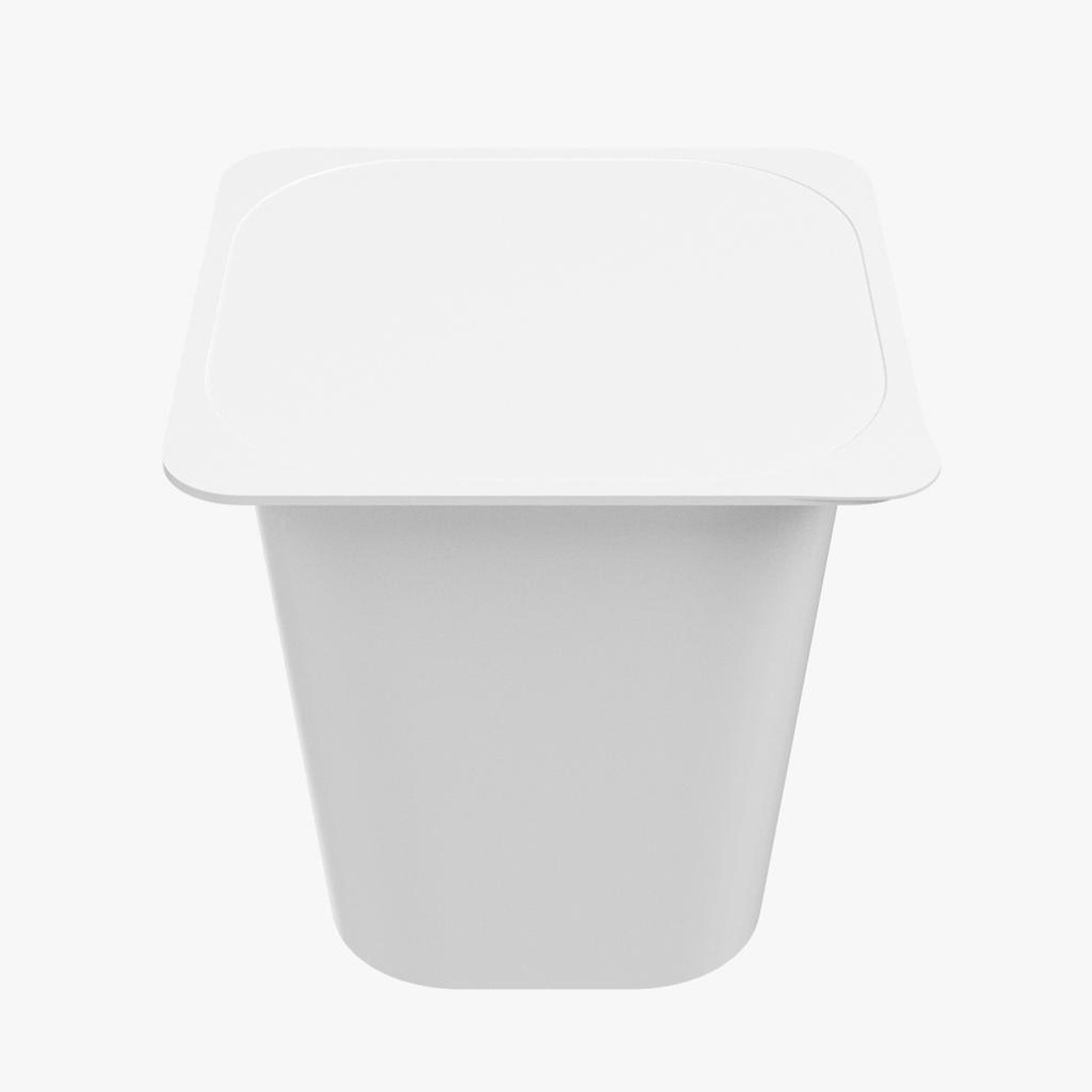 3D Yogurt Square Cup Closed - TurboSquid 1599493