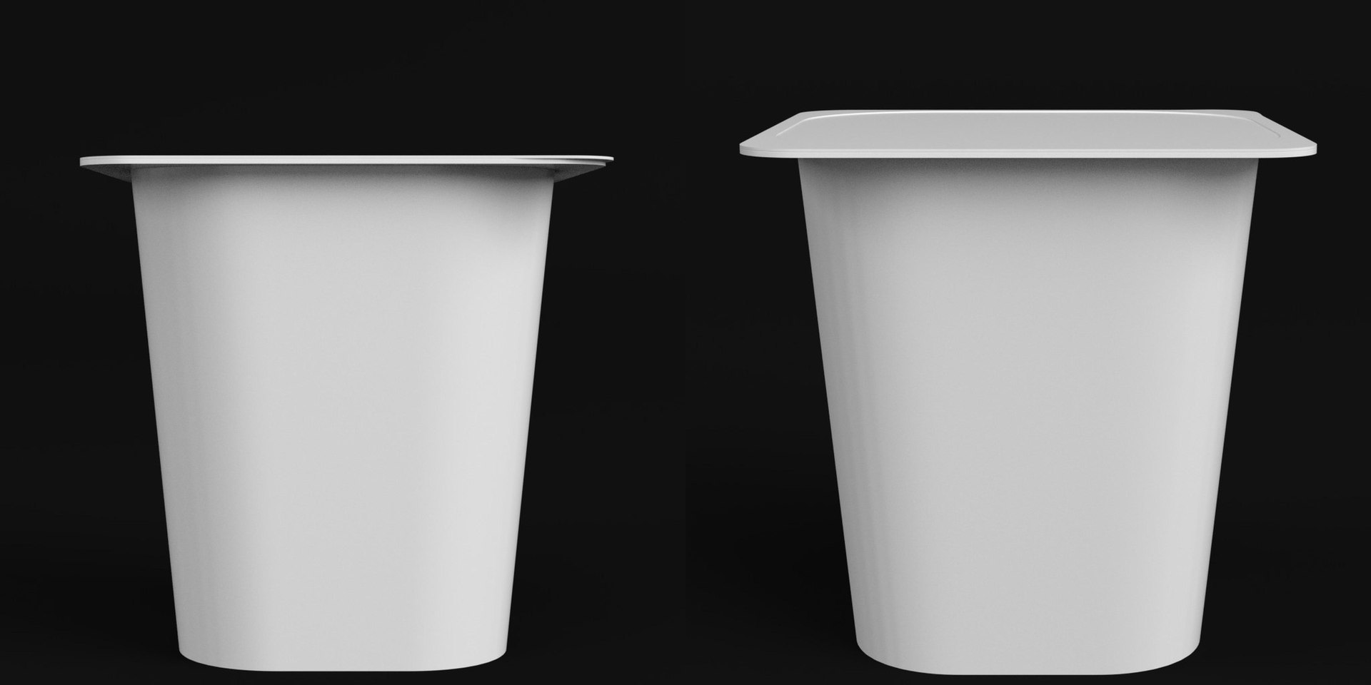 3D Yogurt Square Cup Closed - TurboSquid 1599493