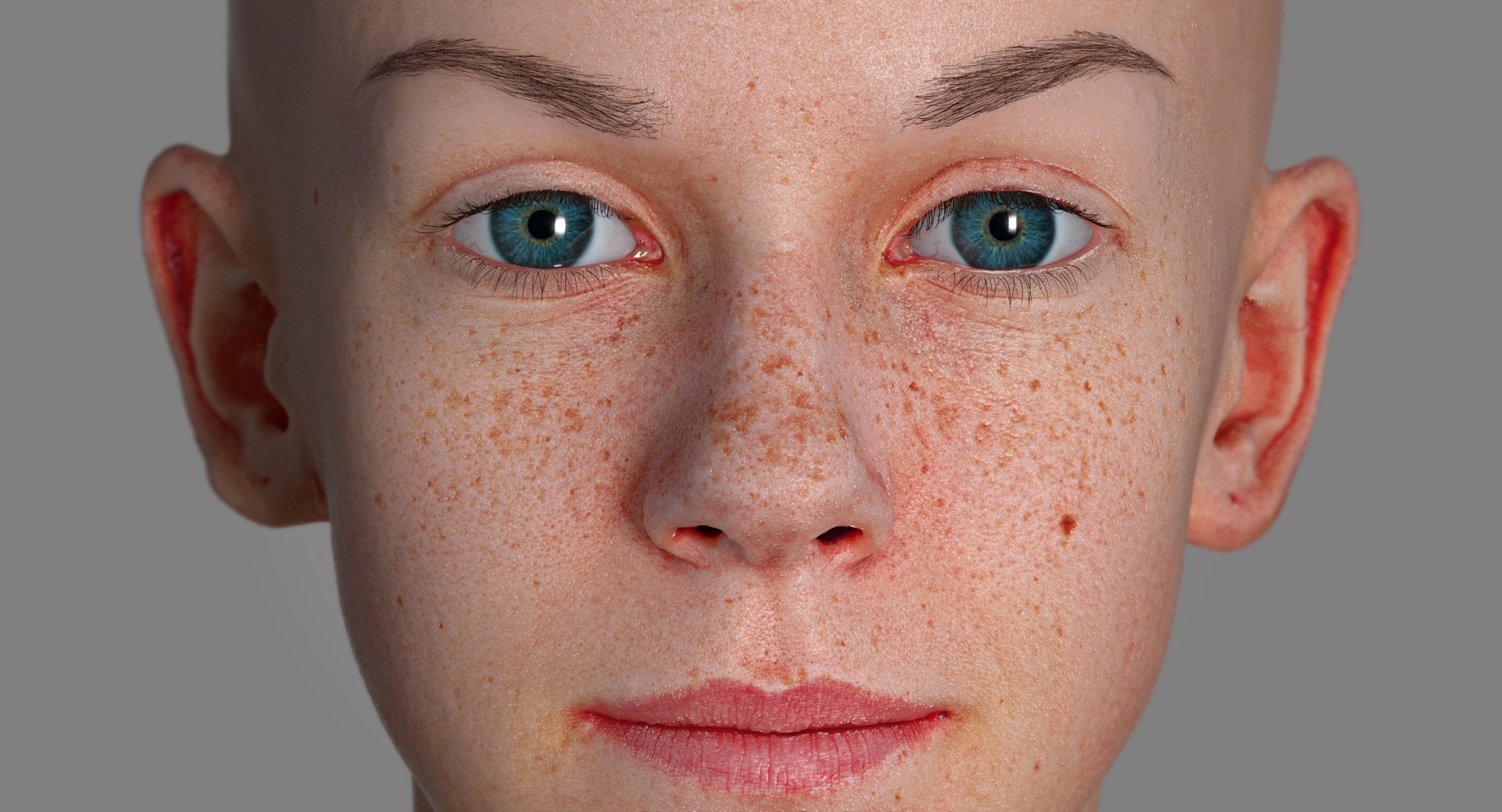 3D real pbr rhea human head - TurboSquid 1662892