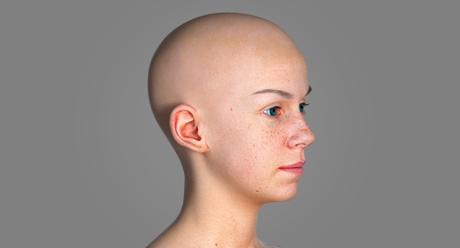 3D real pbr rhea human head - TurboSquid 1662892