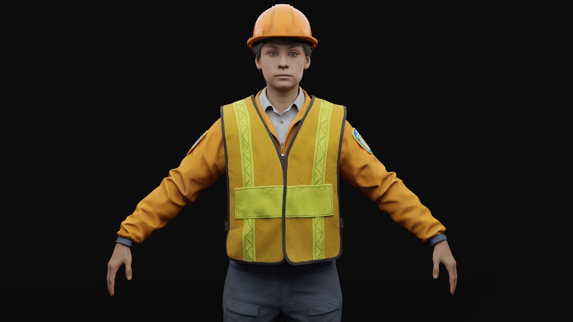 Female Construction Worker - GAMEREADY Model - TurboSquid 2342862