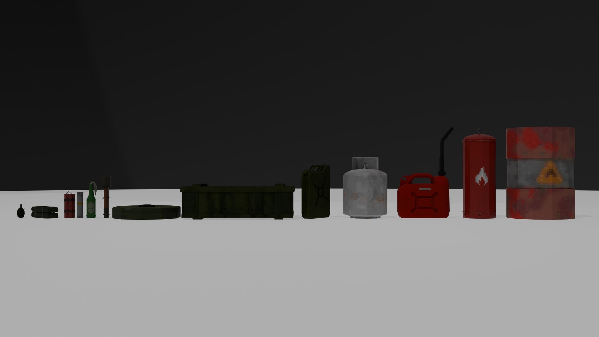 3D Low Poly Retro Explosives Collection - TurboSquid 2207749