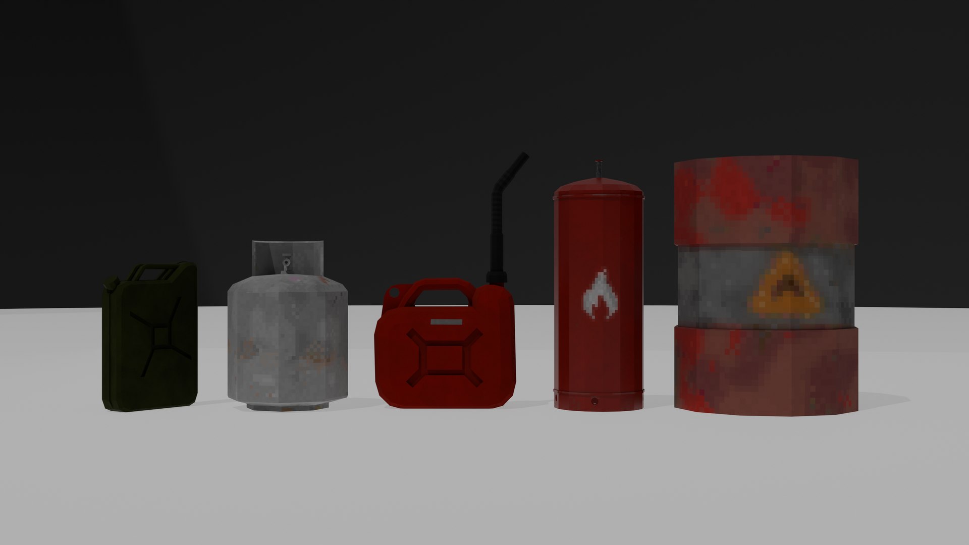 3D Low Poly Retro Explosives Collection - TurboSquid 2207749