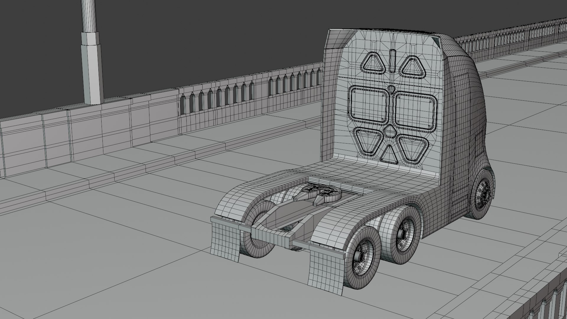 3D Bridge With Future Truck PBR - TurboSquid 2369341
