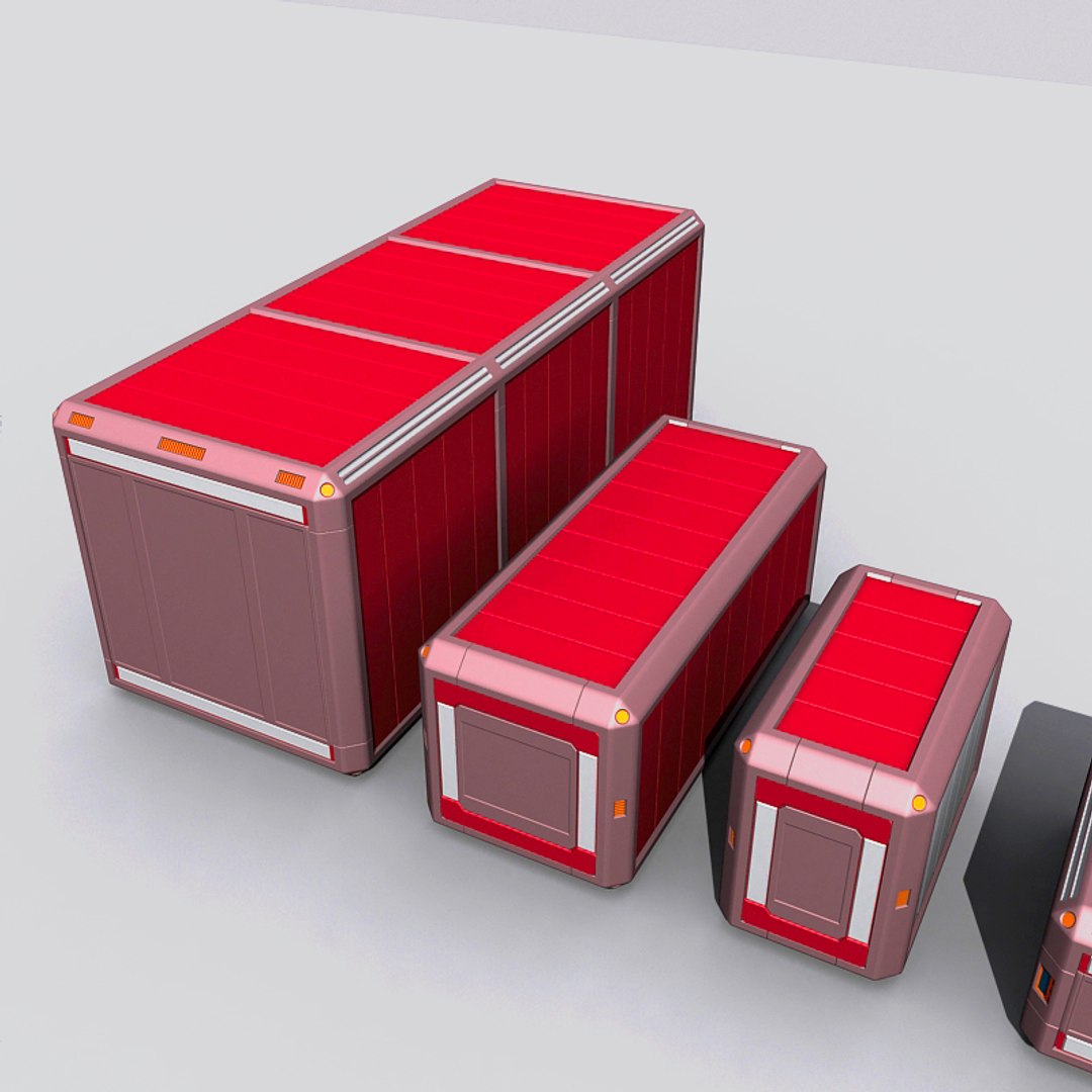 3d Sci Fi Crates