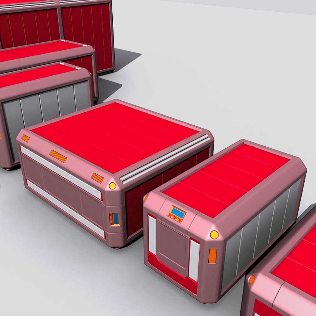 3d Sci Fi Crates