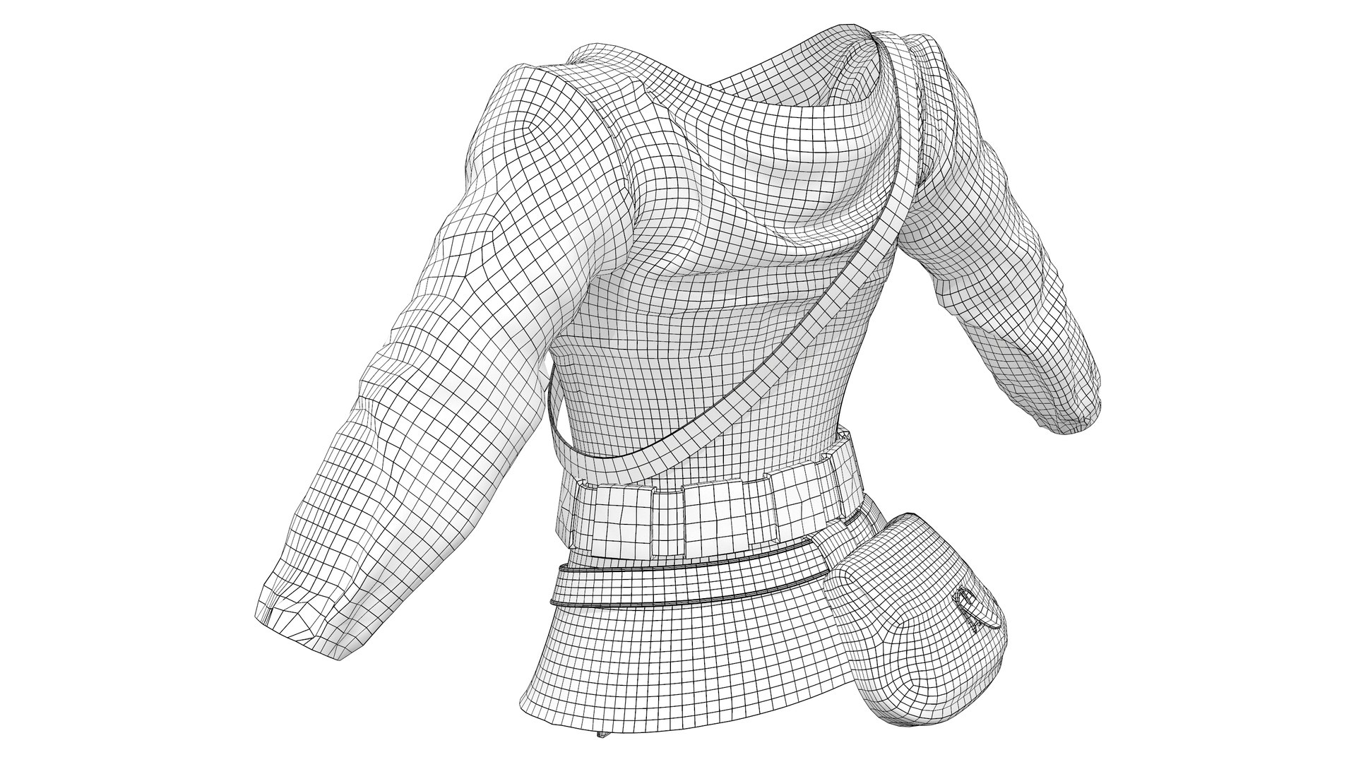 Fantasy Medieval Warrior Top With Belts 3D Model - TurboSquid 2006573