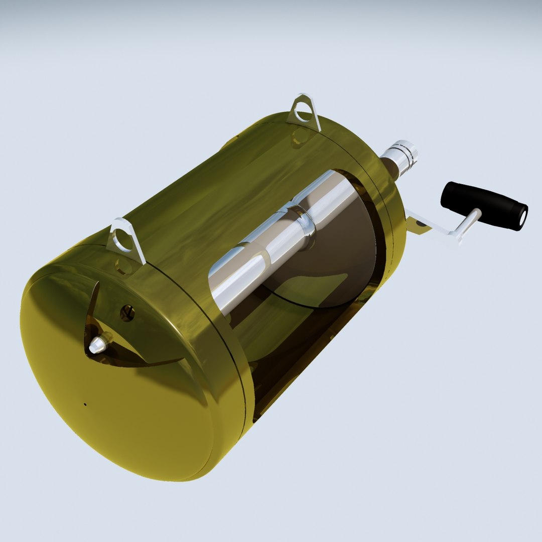 shimano tiagra 50w fishing reel 3d model