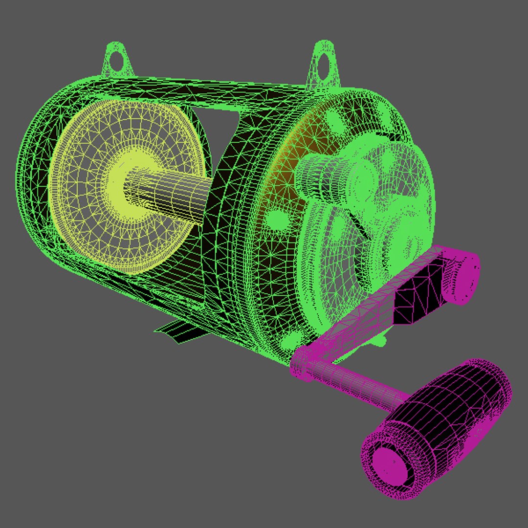 shimano tiagra 50w fishing reel 3d model