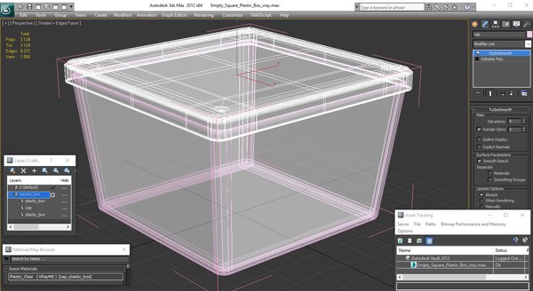 Square plastic box 3D model - TurboSquid 1412696