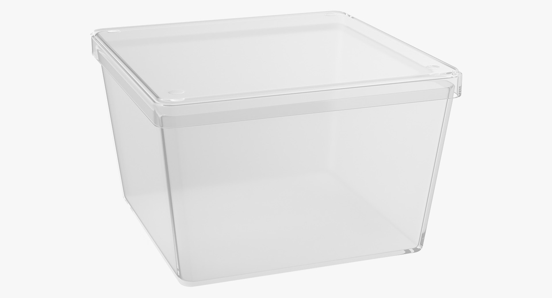 Square plastic box 3D model - TurboSquid 1412696