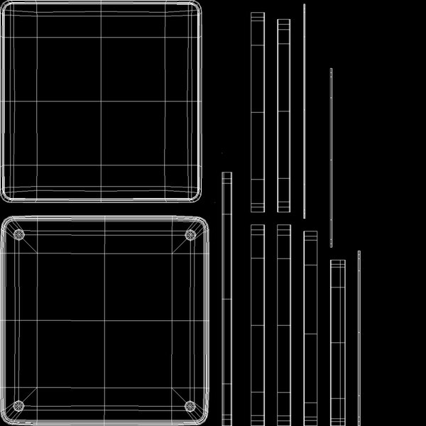 Square plastic box 3D model - TurboSquid 1412696