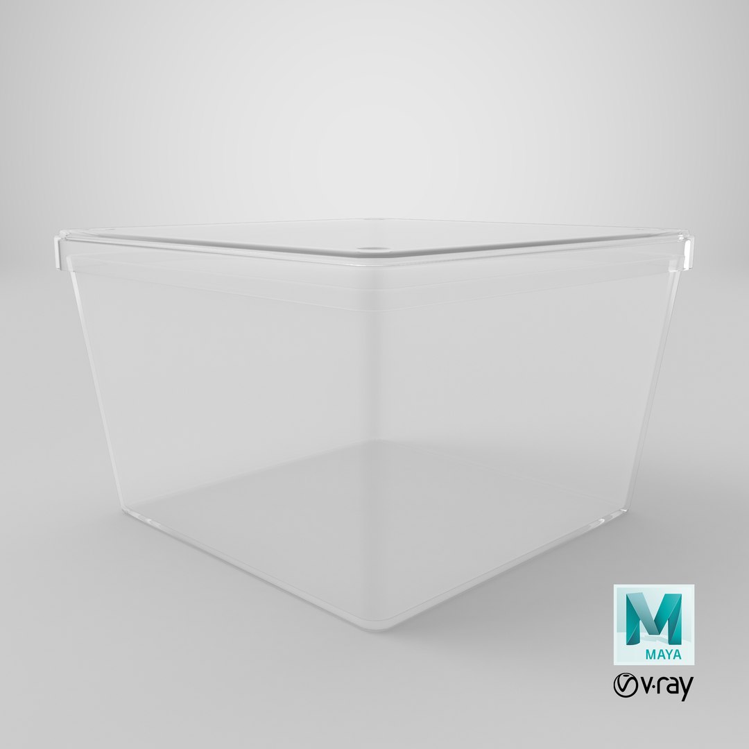 Square plastic box 3D model - TurboSquid 1412696