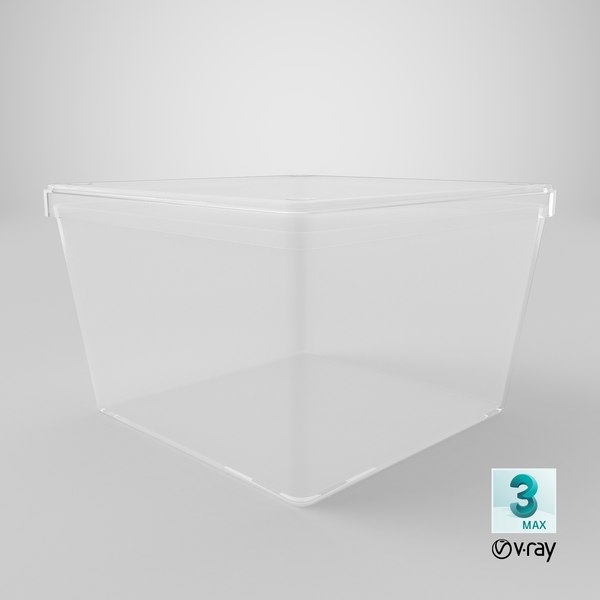 Square plastic box 3D model - TurboSquid 1412696