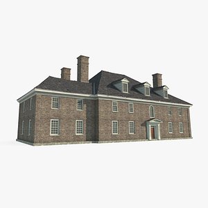Colonial House 3D Models for Download | TurboSquid