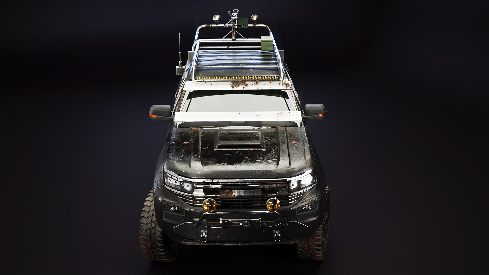 3D Black Apocalypse Pickup Truck - TurboSquid 2324621