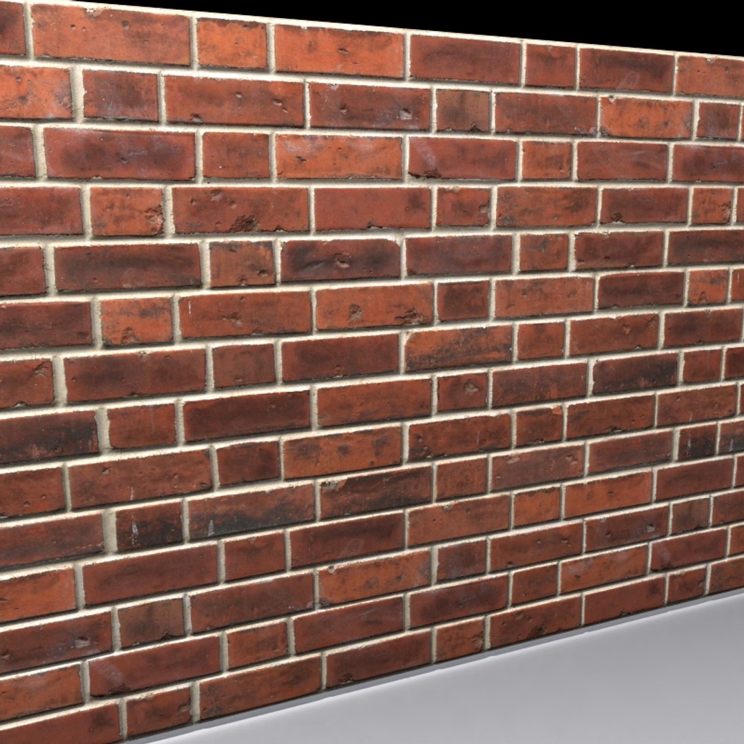 3d brick wall 09 model