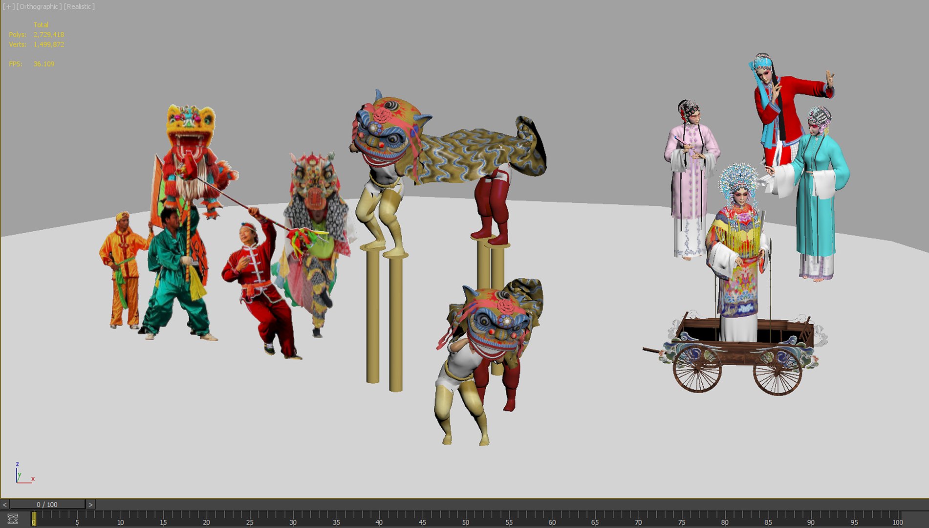 Lion Dance annual custom model - TurboSquid 2162837