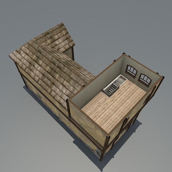 3d medieval house model