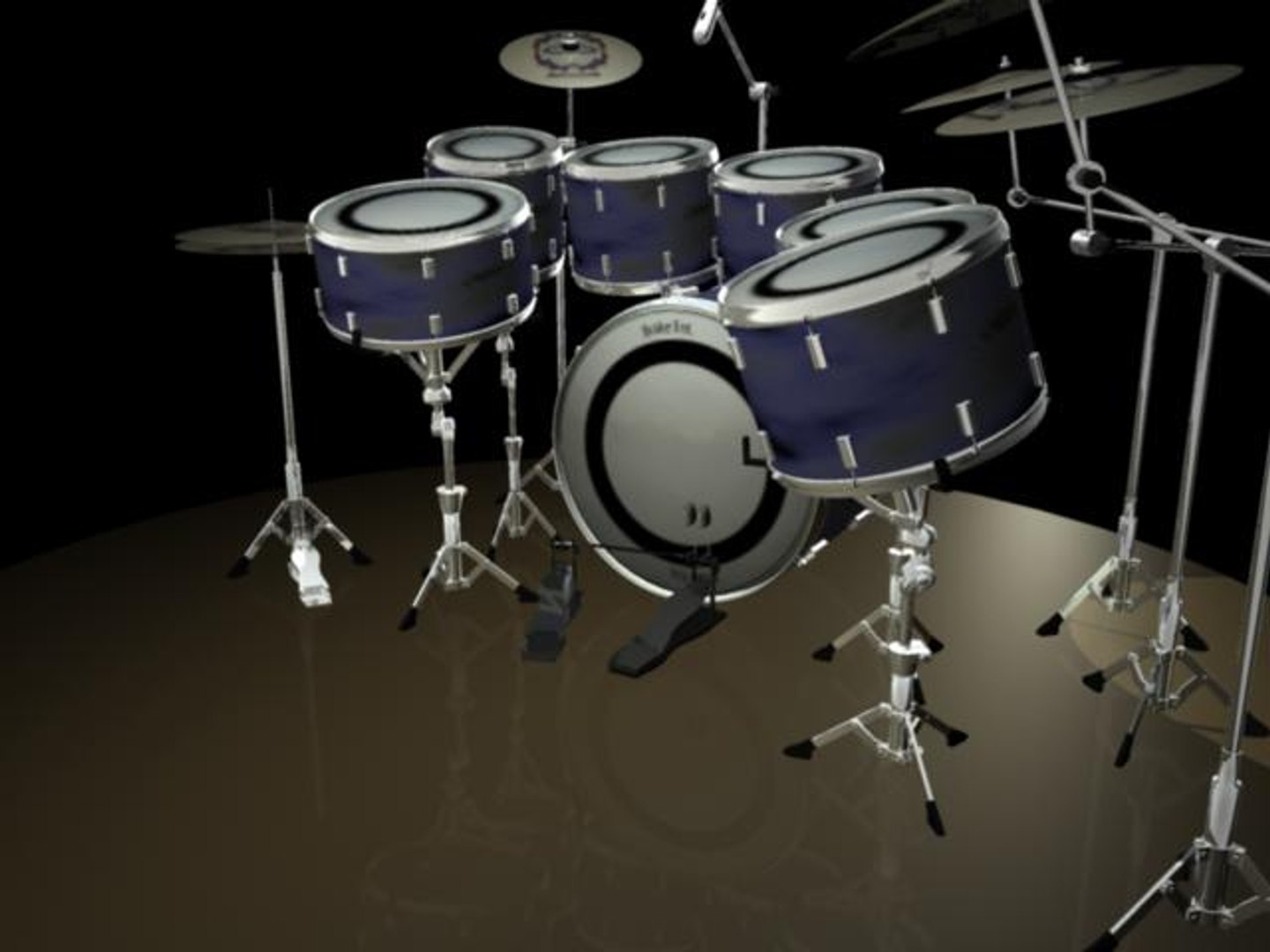 Drumset Drums 3d Ma