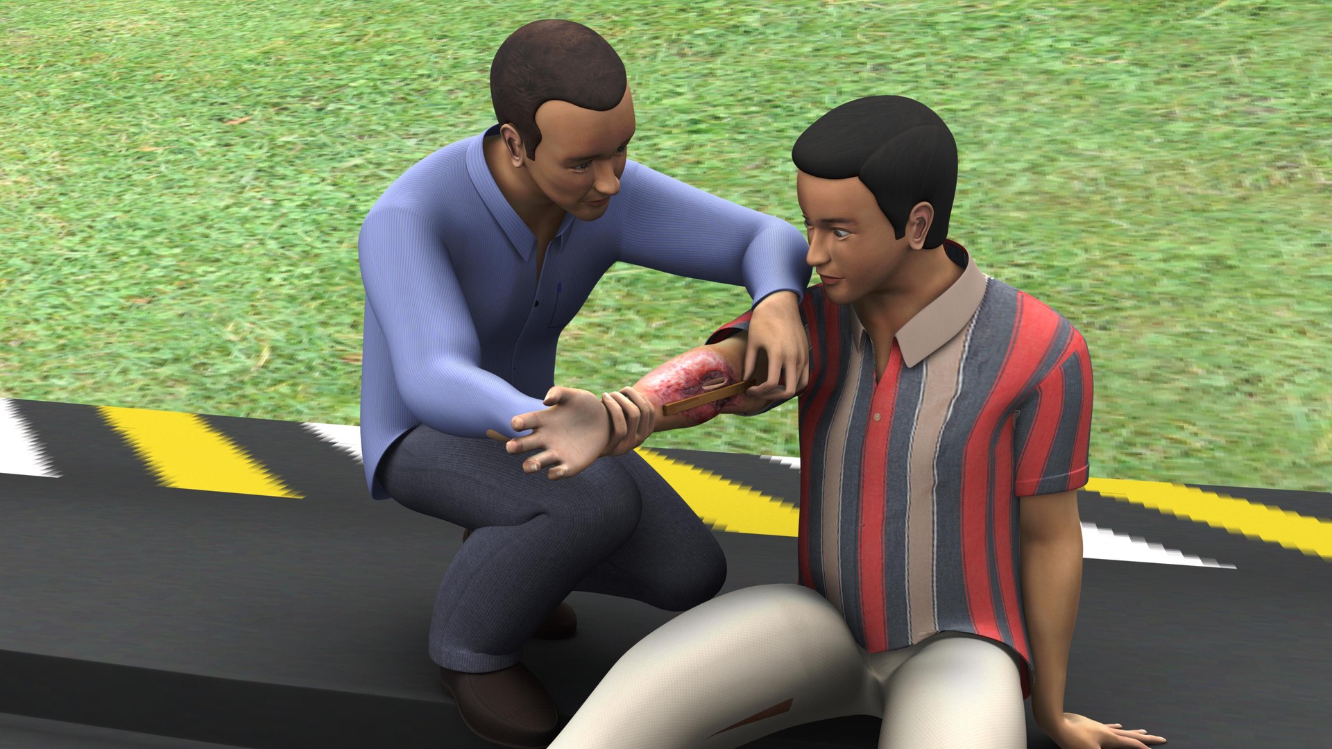 First aid accident 3D model - TurboSquid 1793443