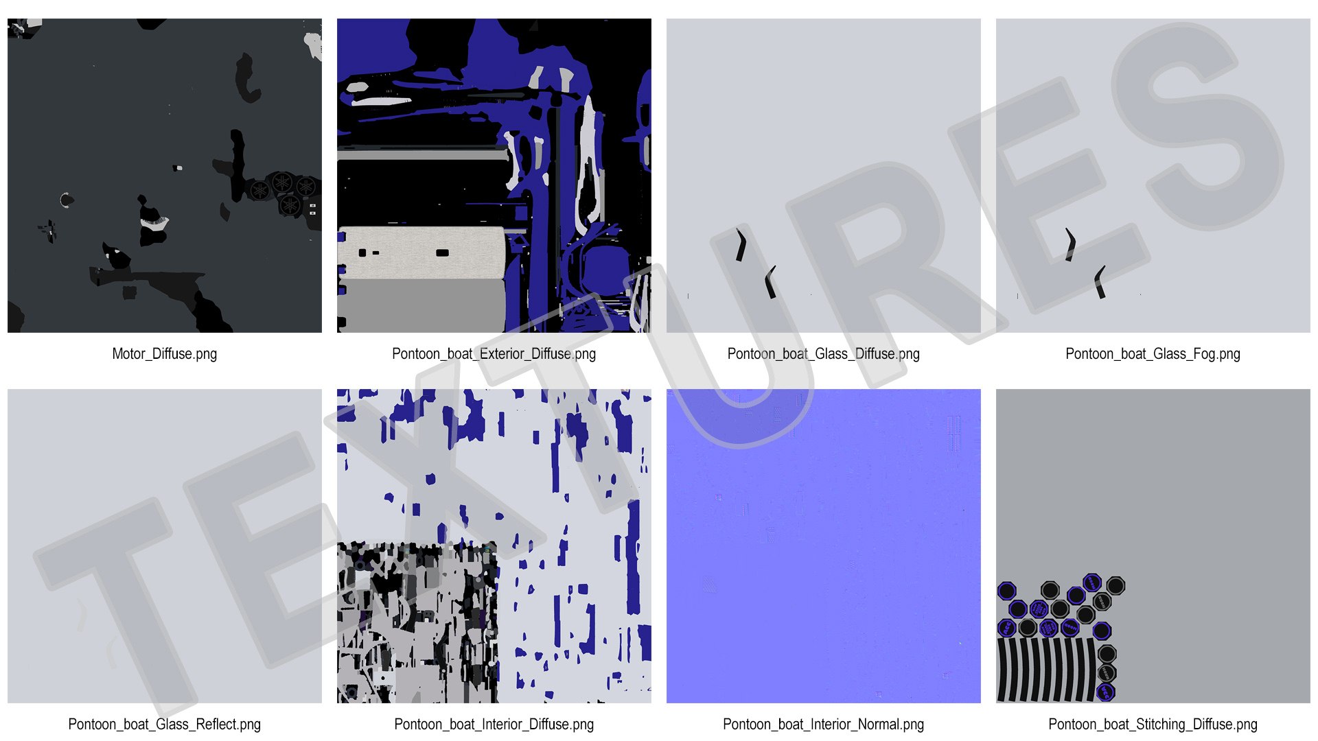 Designer Pontoon Boat Blue 3D Model - TurboSquid 2270161