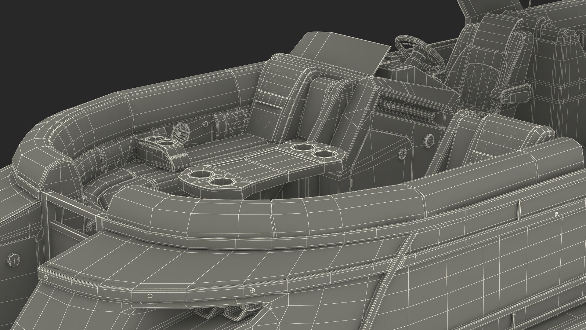 Designer Pontoon Boat Blue 3D Model - TurboSquid 2270161