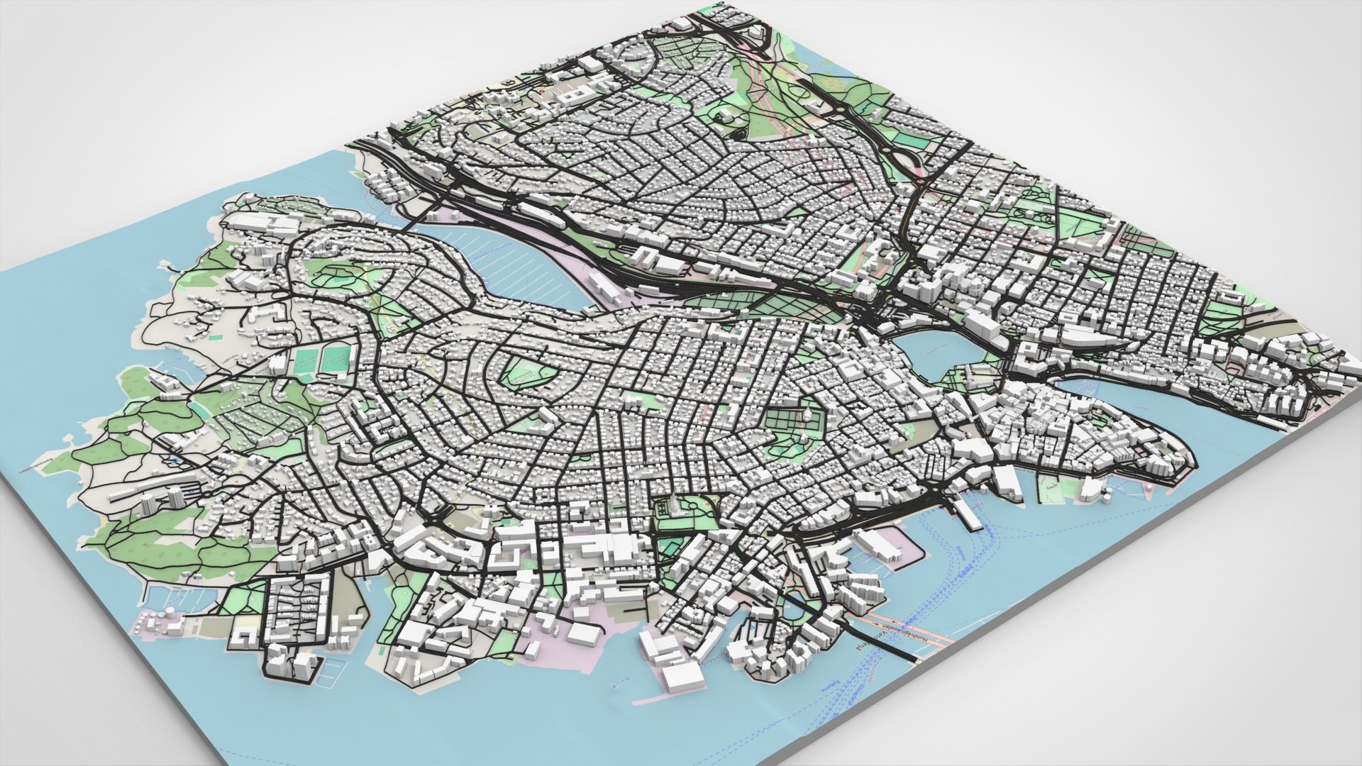 3D Model Cityscape Stavanger Norway - TurboSquid 2473927