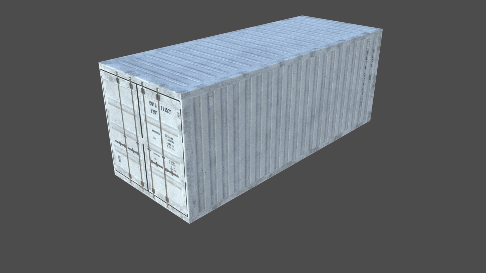 3D Container 20 Ft ISO Low Poly - TurboSquid 2144622