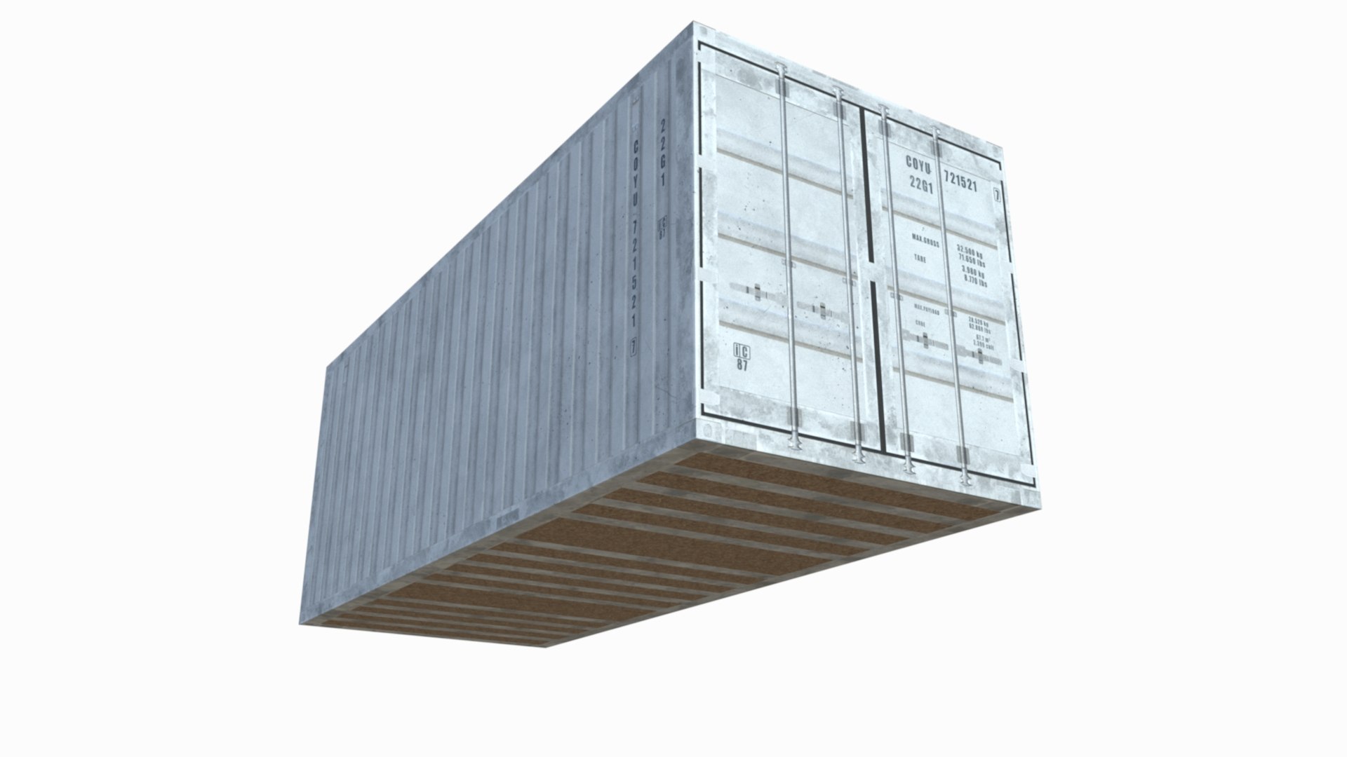 3D Container 20 Ft ISO Low Poly - TurboSquid 2144622