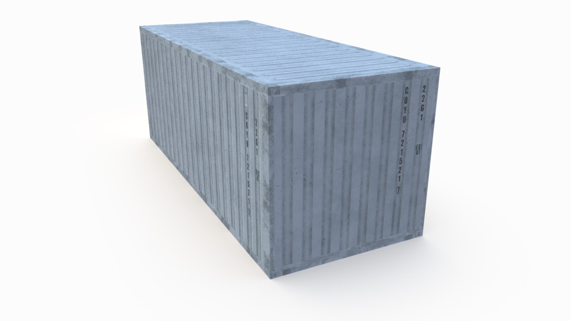 3D Container 20 Ft ISO Low Poly - TurboSquid 2144622