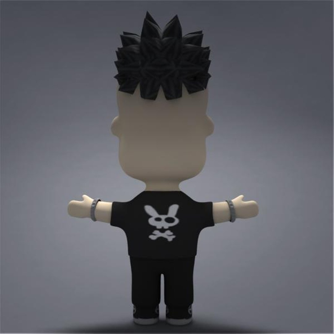 character punk guy 3d model