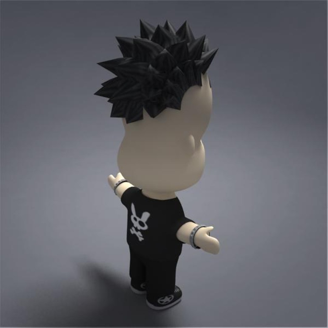 character punk guy 3d model