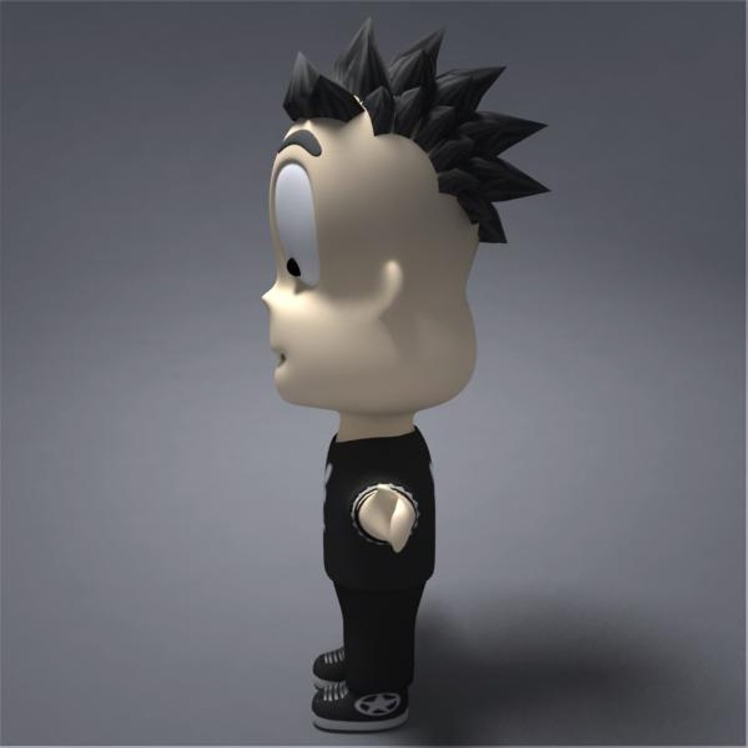 character punk guy 3d model