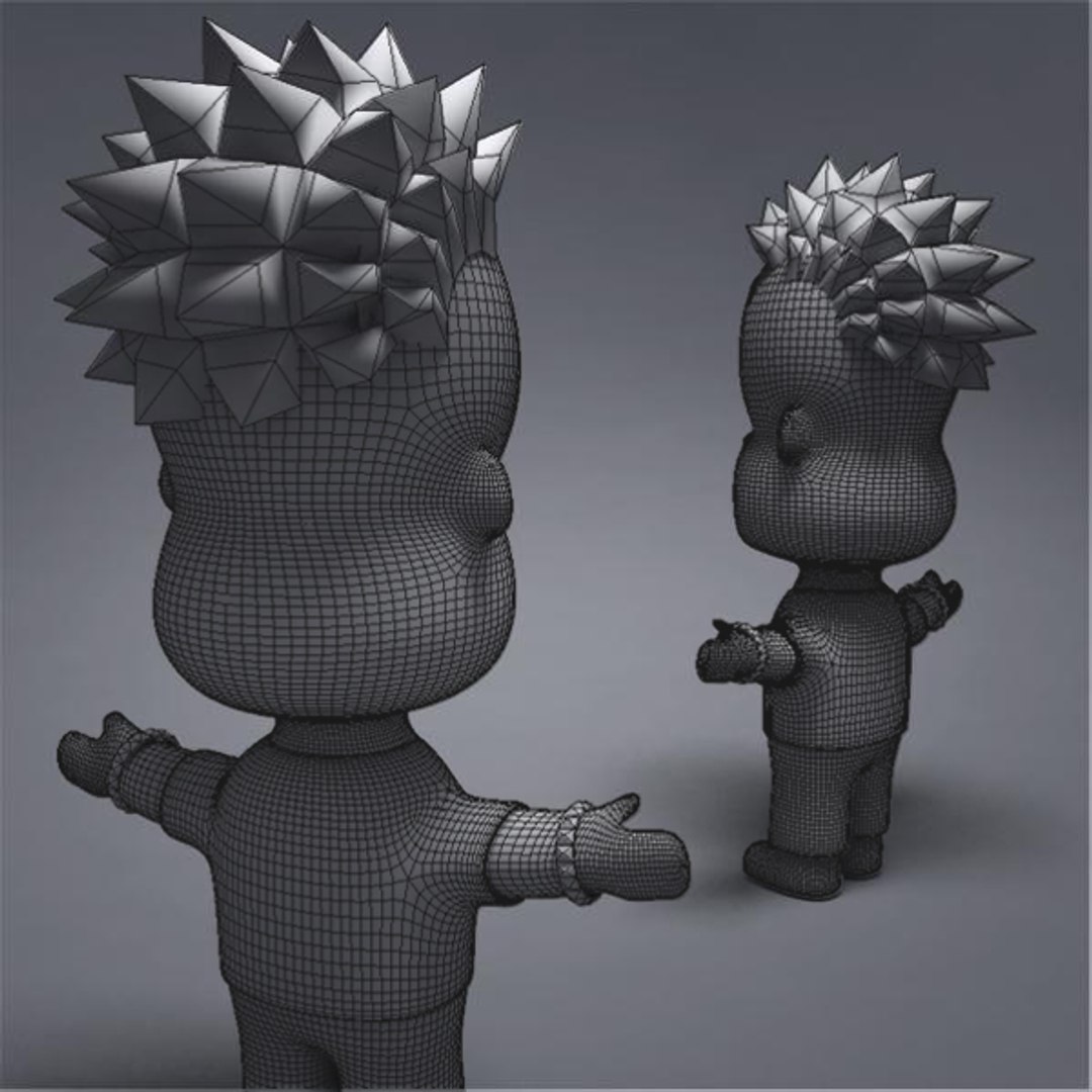 character punk guy 3d model
