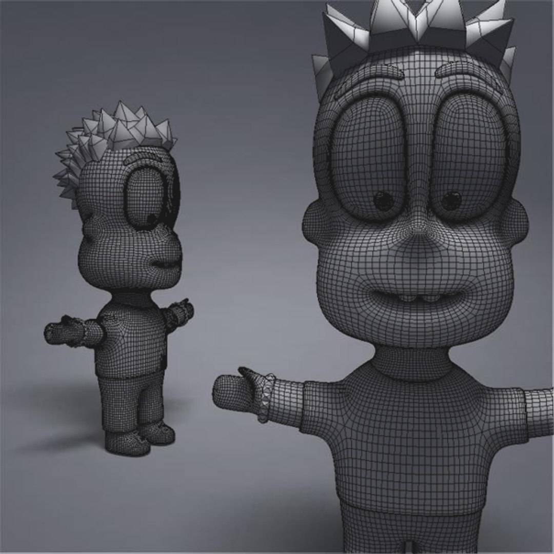 character punk guy 3d model