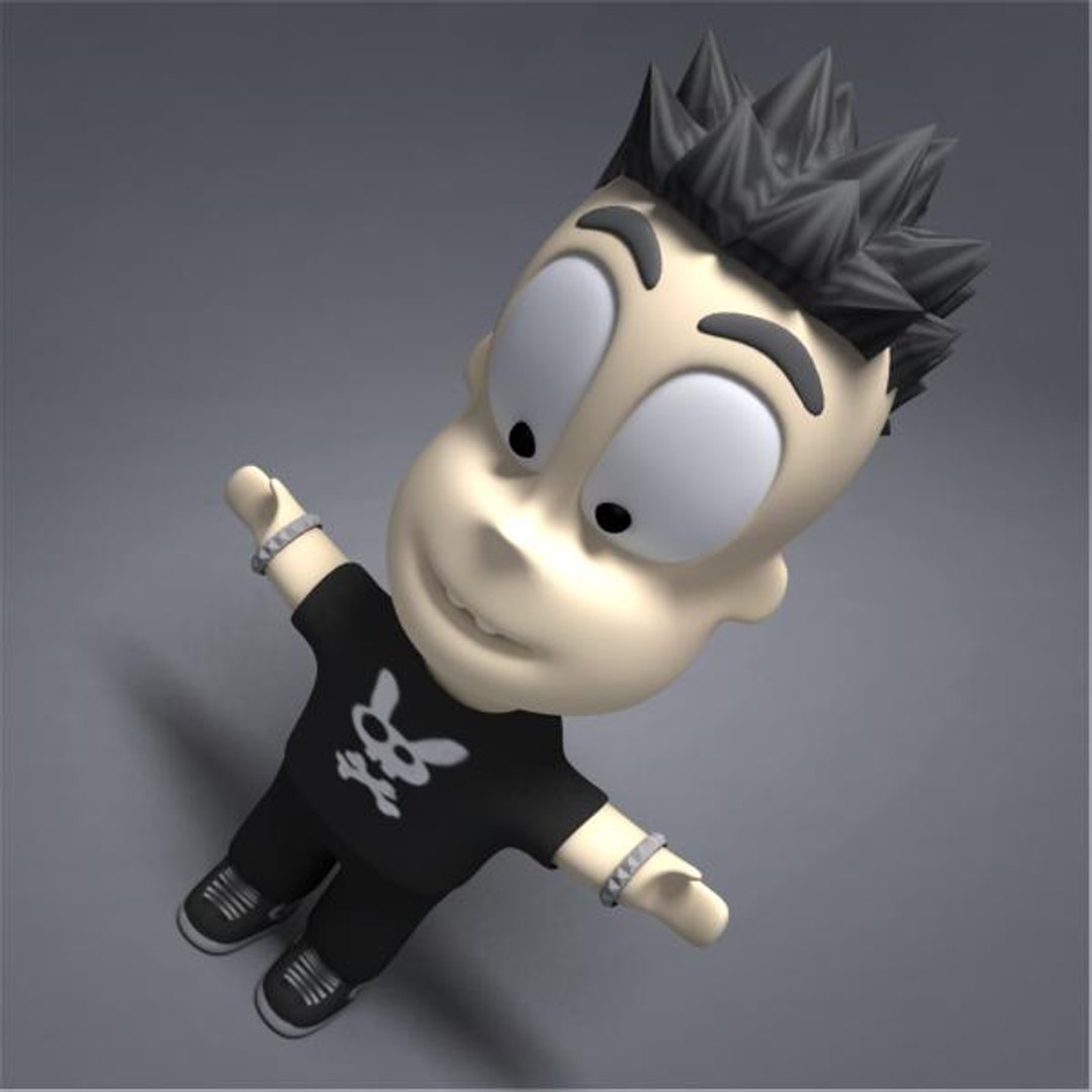 character punk guy 3d model