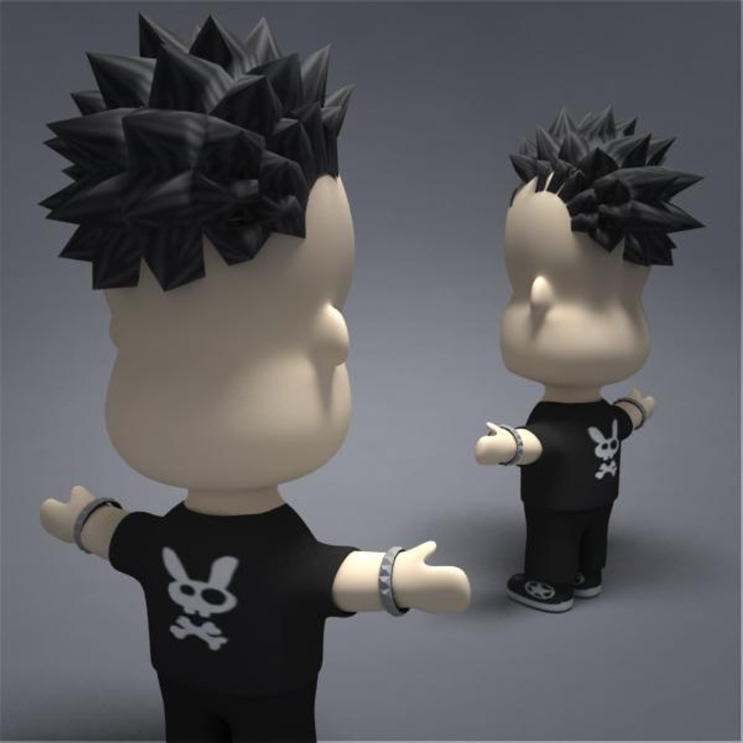 character punk guy 3d model