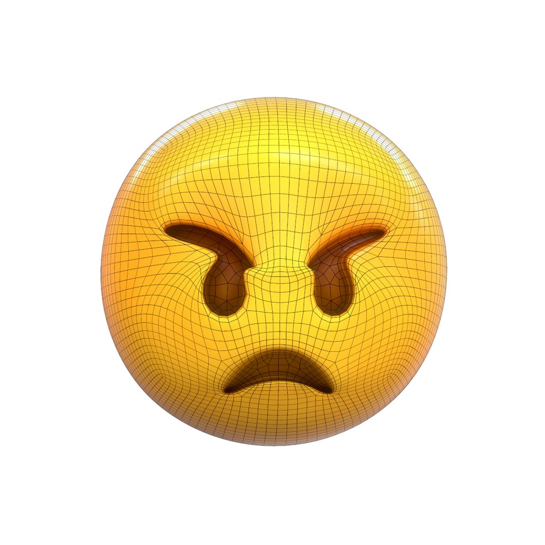 Emoji Angry Face Model - TurboSquid 1400945