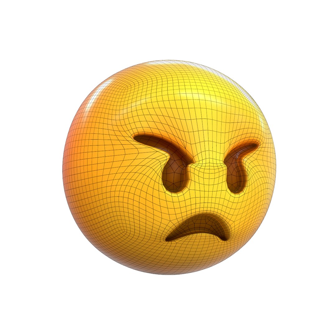 Emoji Angry Face Model - TurboSquid 1400945