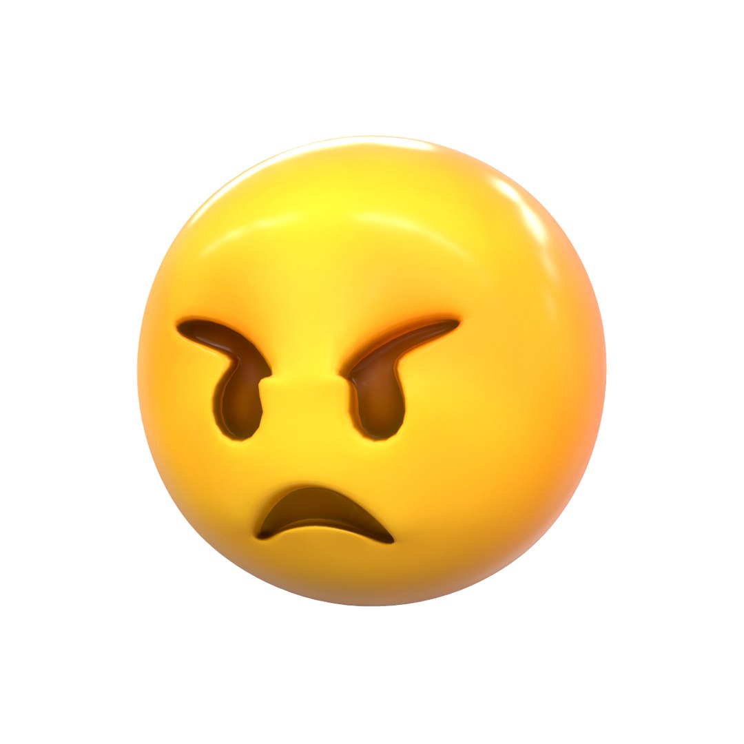 Emoji Angry Face Model - TurboSquid 1400945
