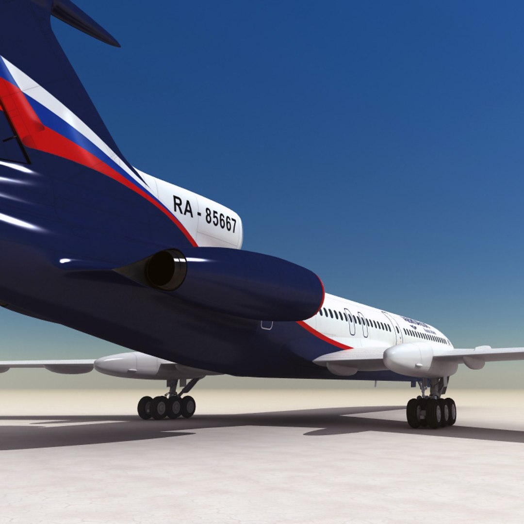 tu 154 careless 3d model