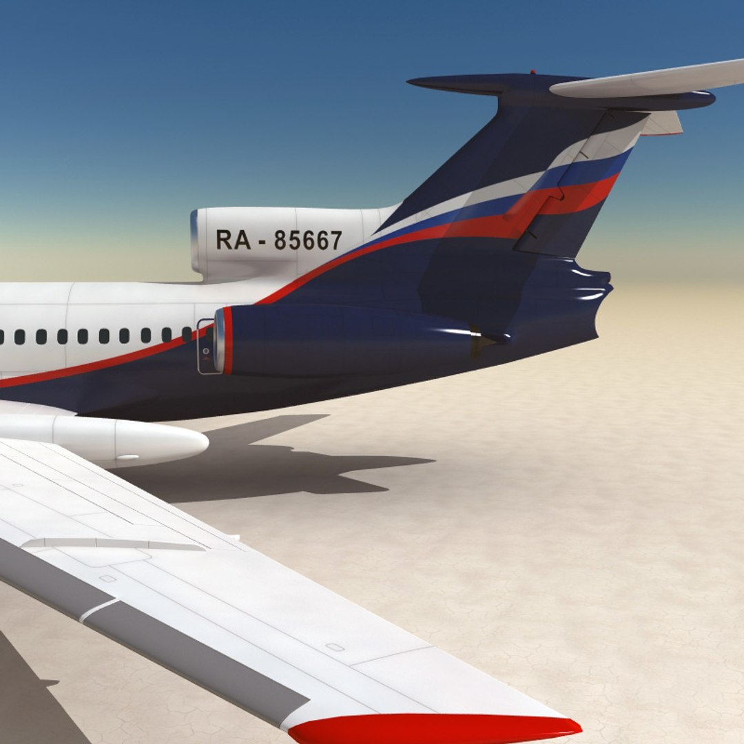 tu 154 careless 3d model