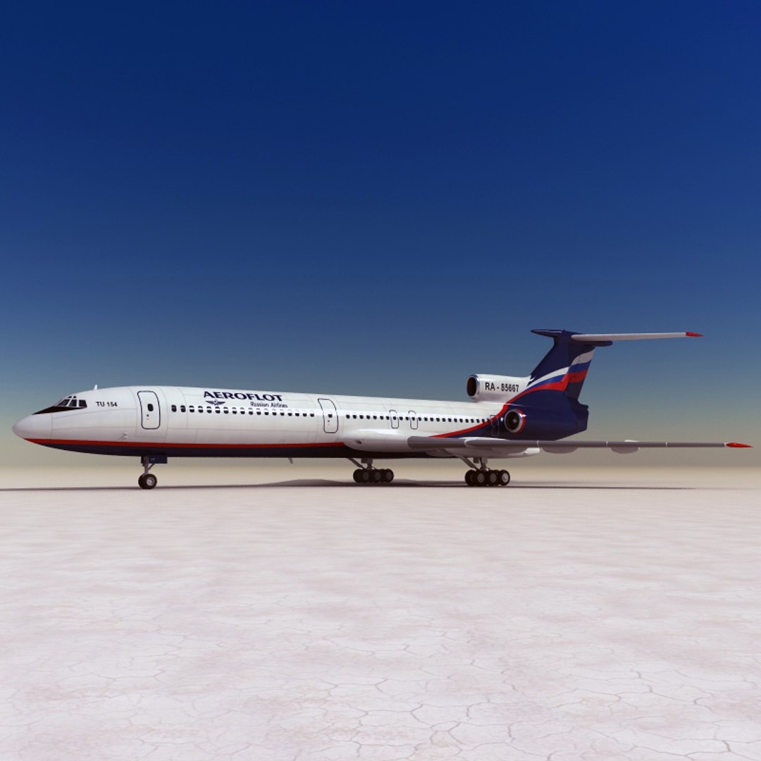 tu 154 careless 3d model