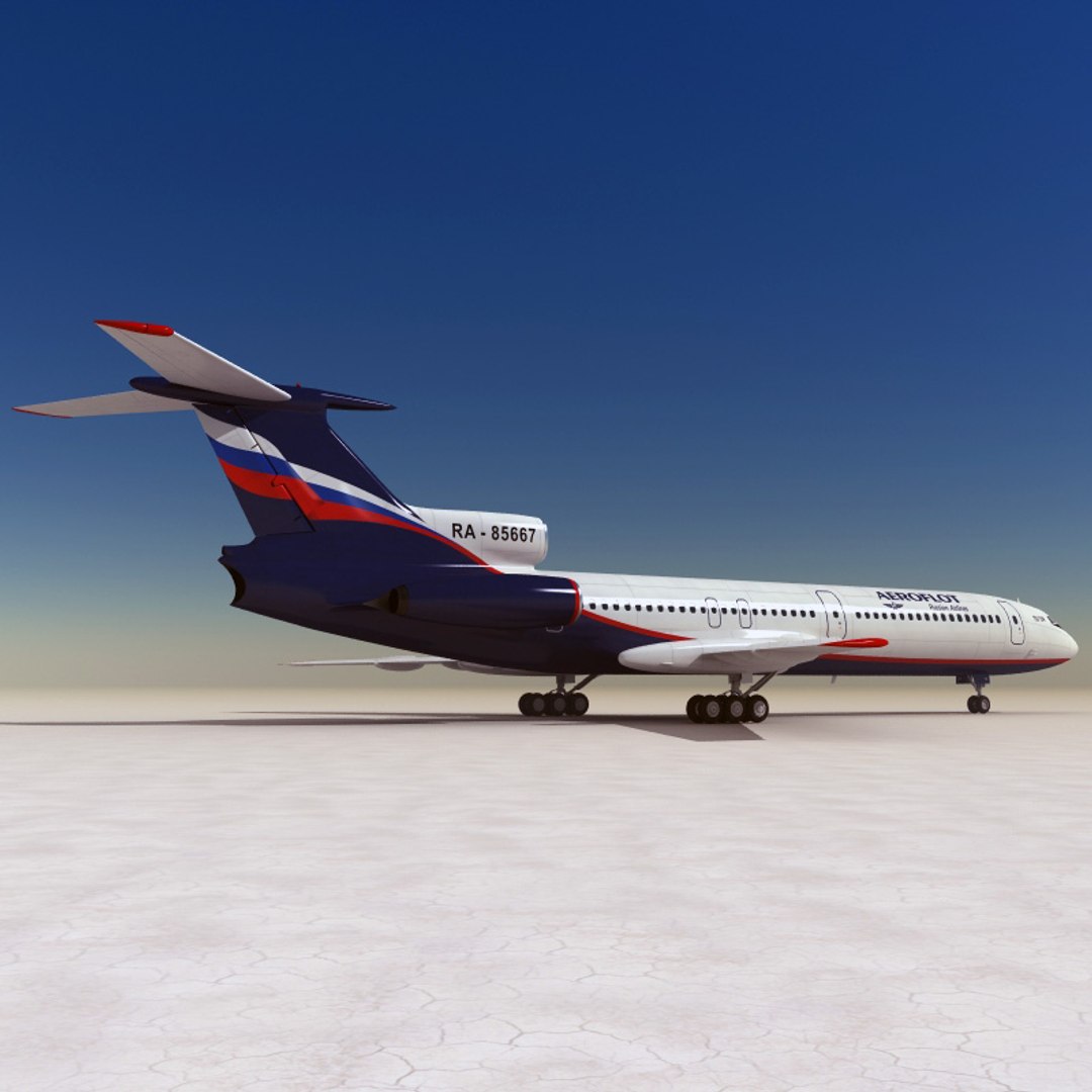 tu 154 careless 3d model