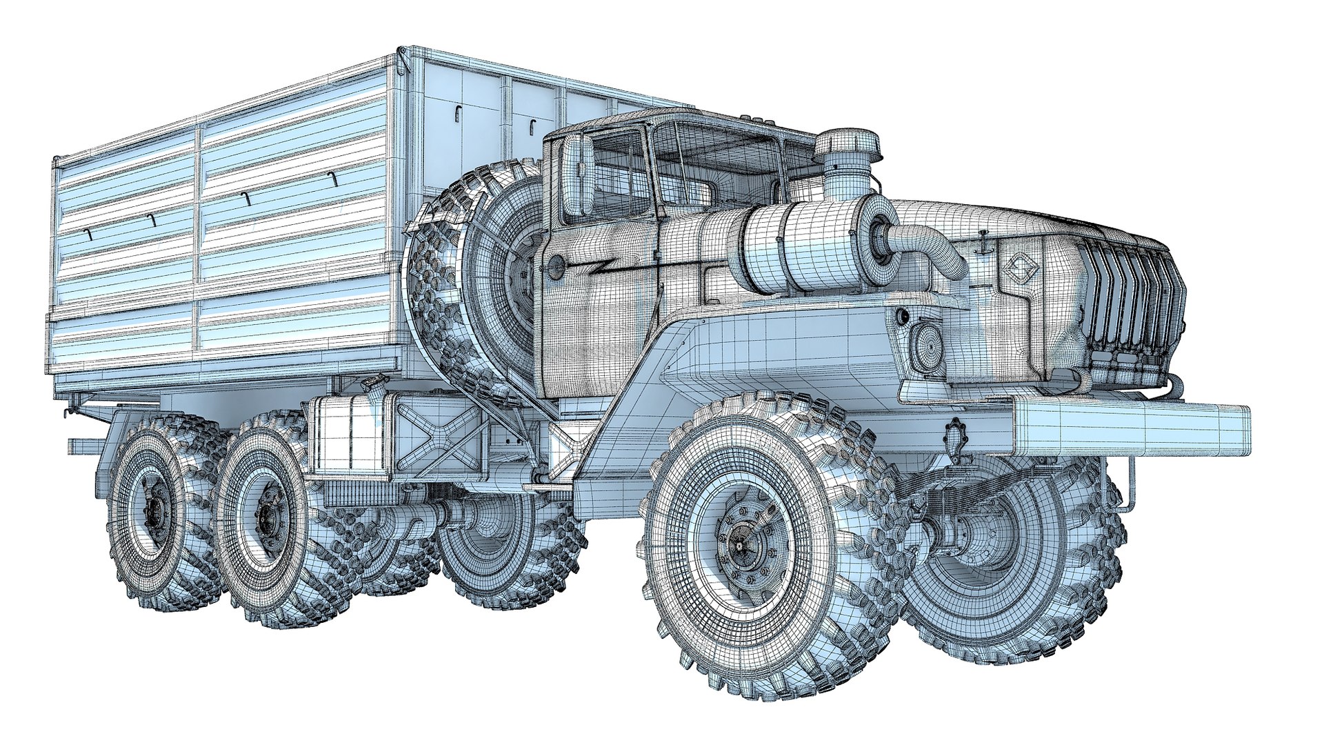 URAL Military Truck Off Road 6x6 3D model - TurboSquid 2157895