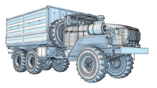 modelo 3d Camión militar URAL todoterreno 6x6 - TurboSquid 2157895