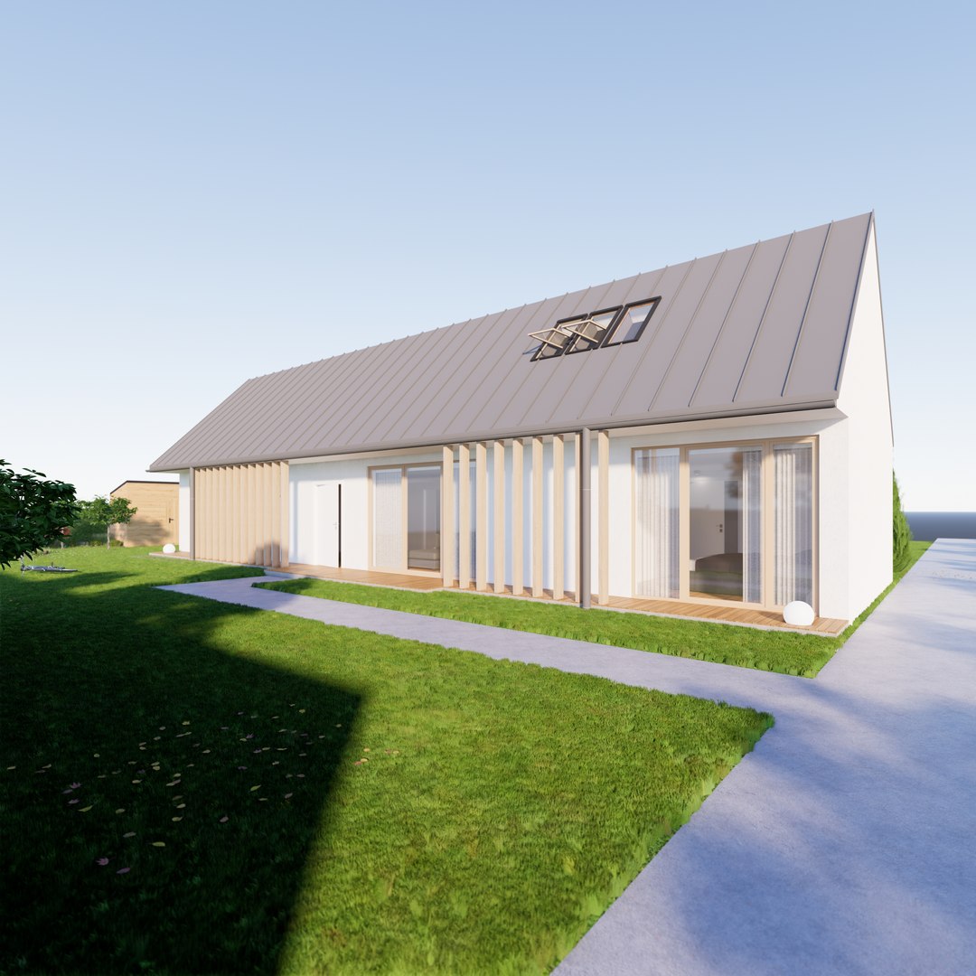 Bungalow 3 - Created with fully parametric Revit Families 3D model ...