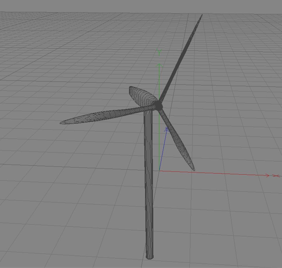 Cinema4d Wind Turbine